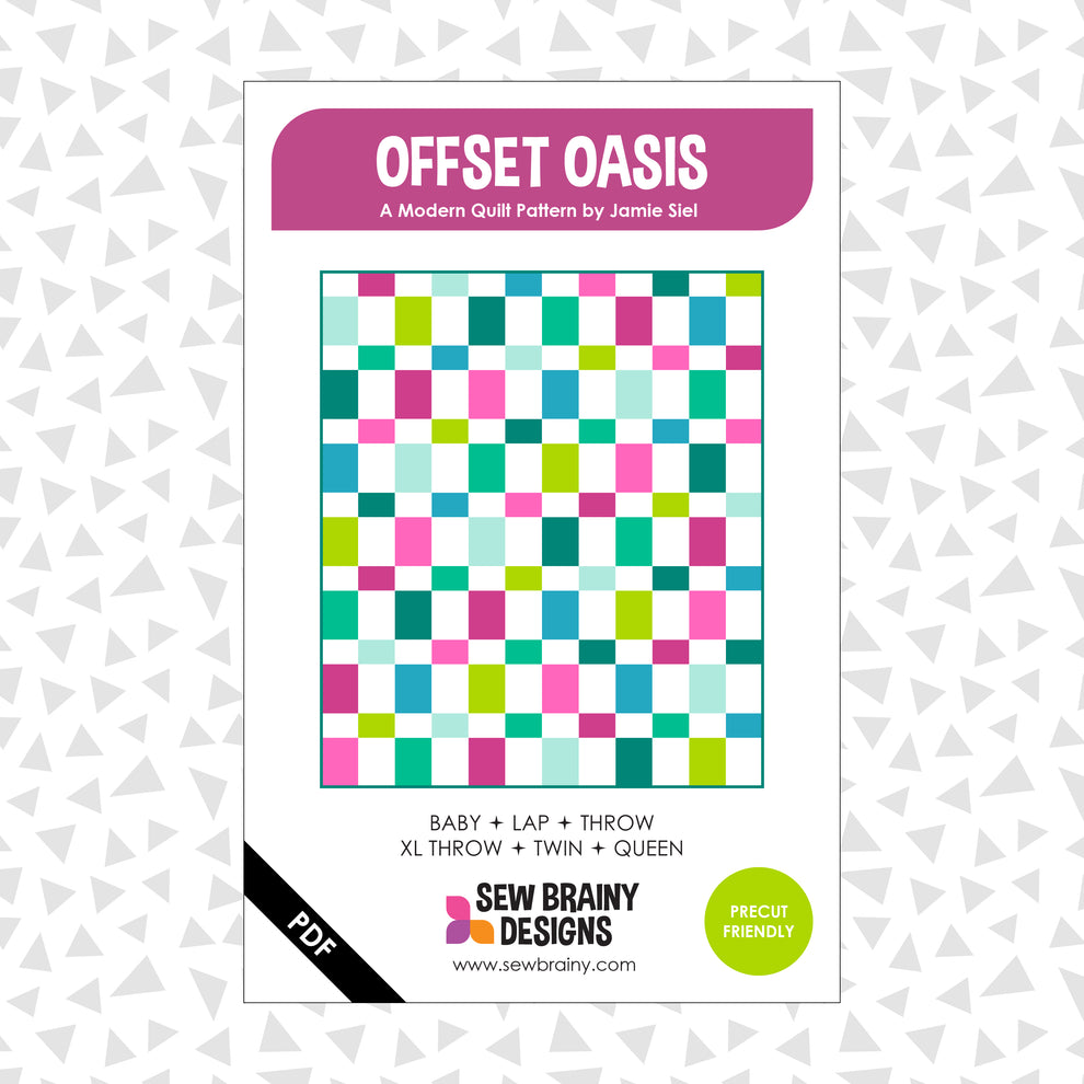 Offset Oasis Quilt Pattern (PDF) – Sew Brainy Designs