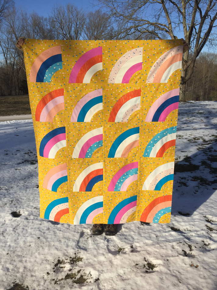 Rainbow Splash Quilt Pattern (PDF) – Sew Brainy Designs