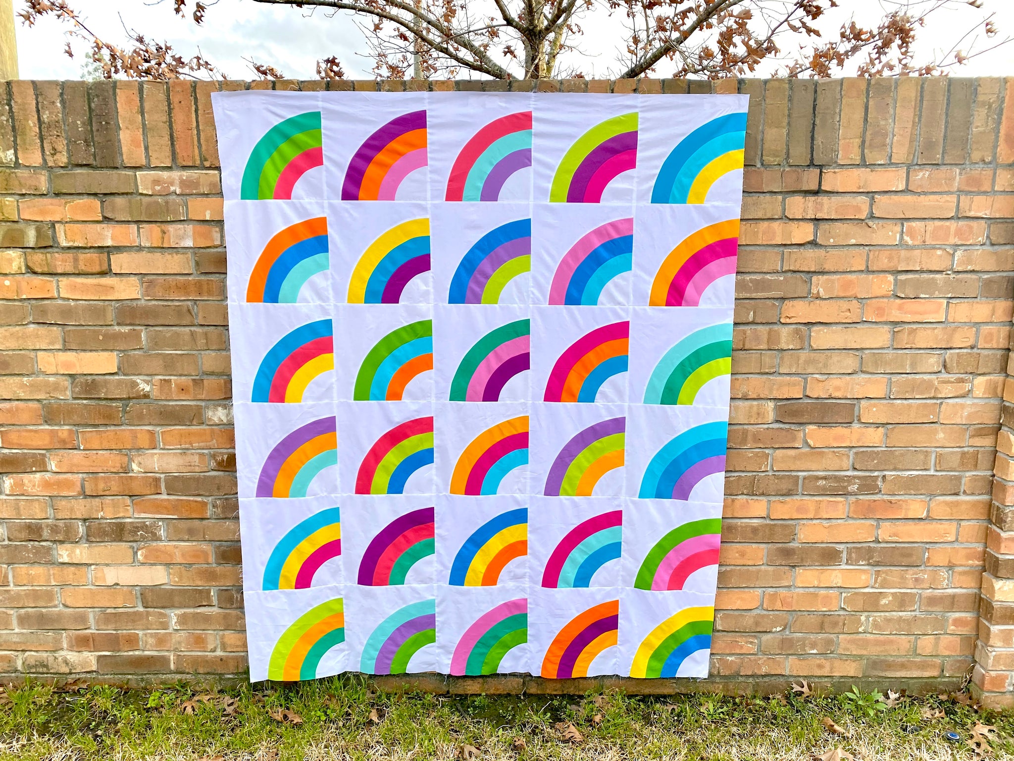 Rainbow Splash Quilt Pattern (PDF) – Sew Brainy Designs