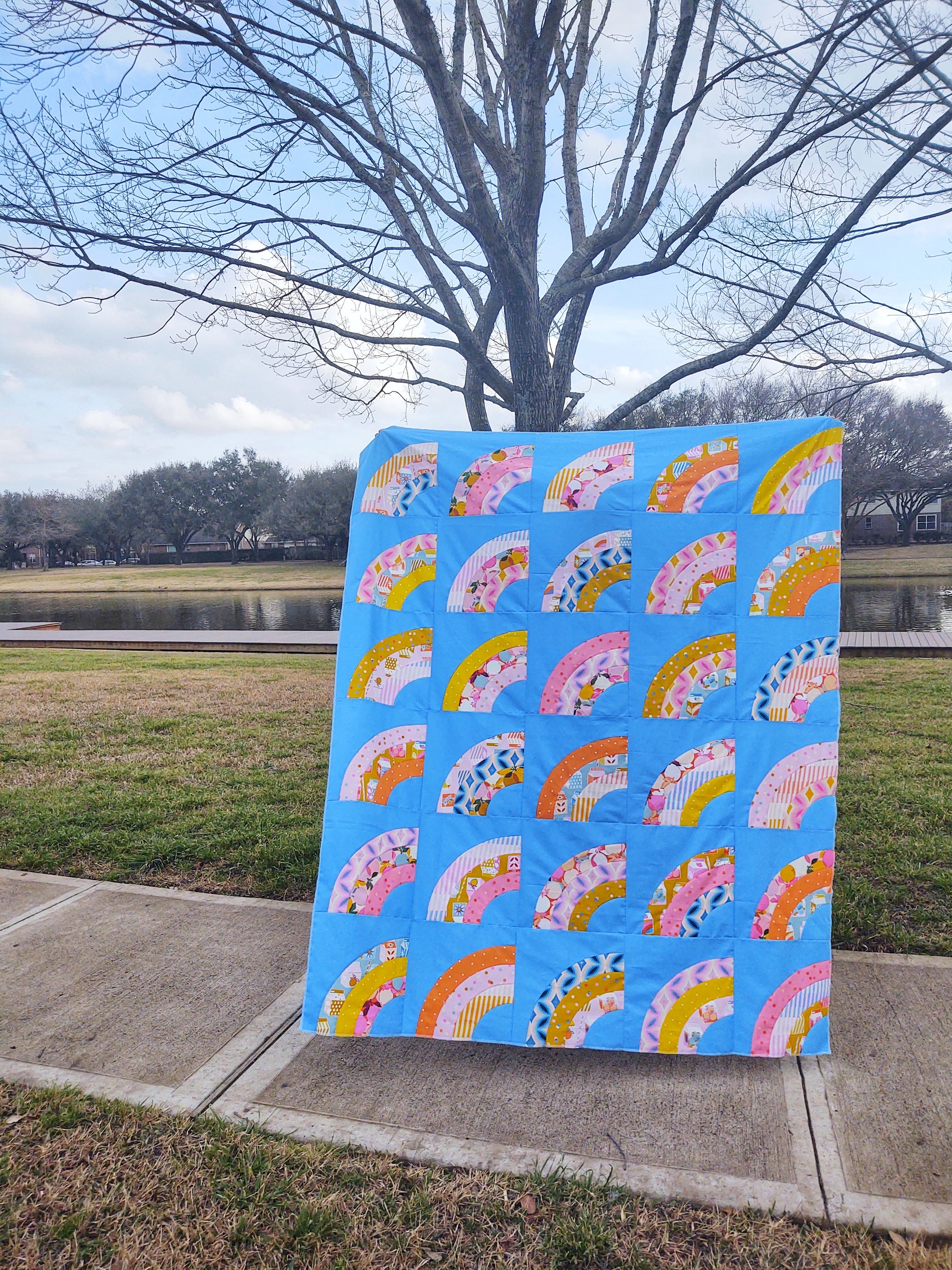 Rainbow Splash Quilt Pattern (PDF) – Sew Brainy Designs